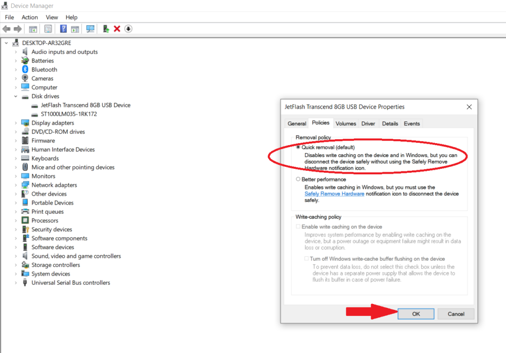 Safely Remove Hardware not working in Window 10 - TrendyPort