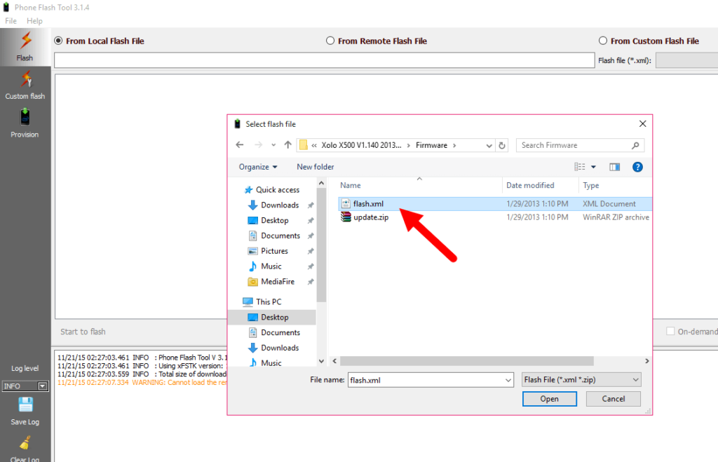 How to flash stock ROM using Intel Phone Flash Tool - TrendyPort