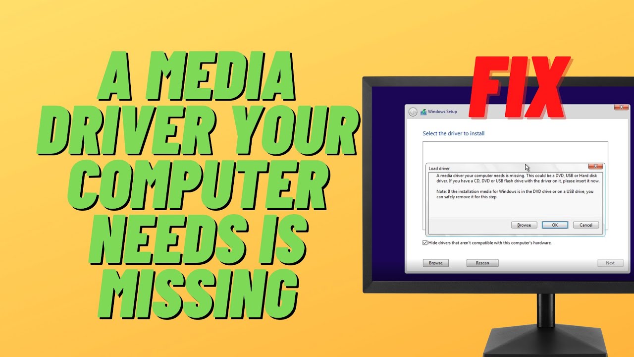 A Media Driver Is Missing Windows 10 USB Install [Solved]